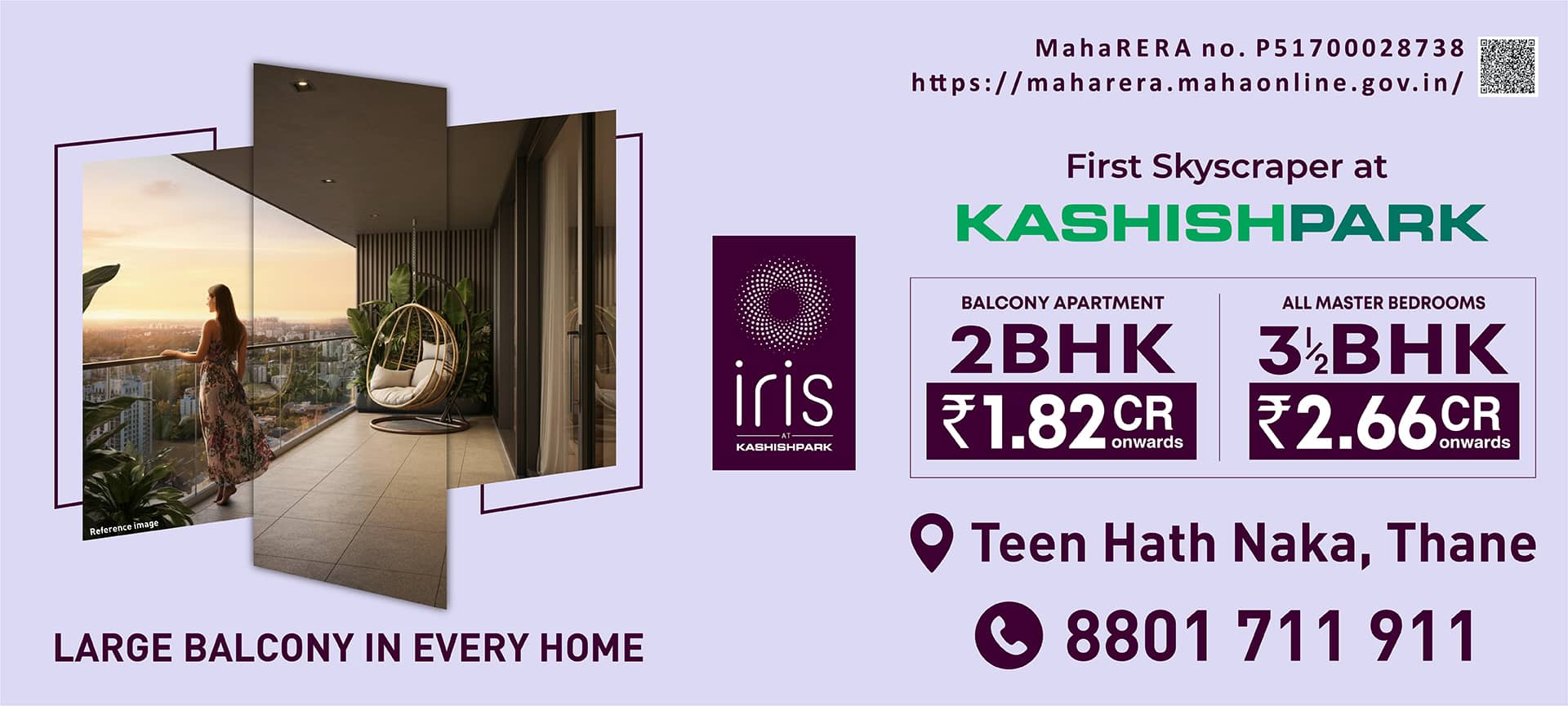 Iris Kashish Park Thane, 2 & 3 BHK Flats At Teen Hath Naka Thane