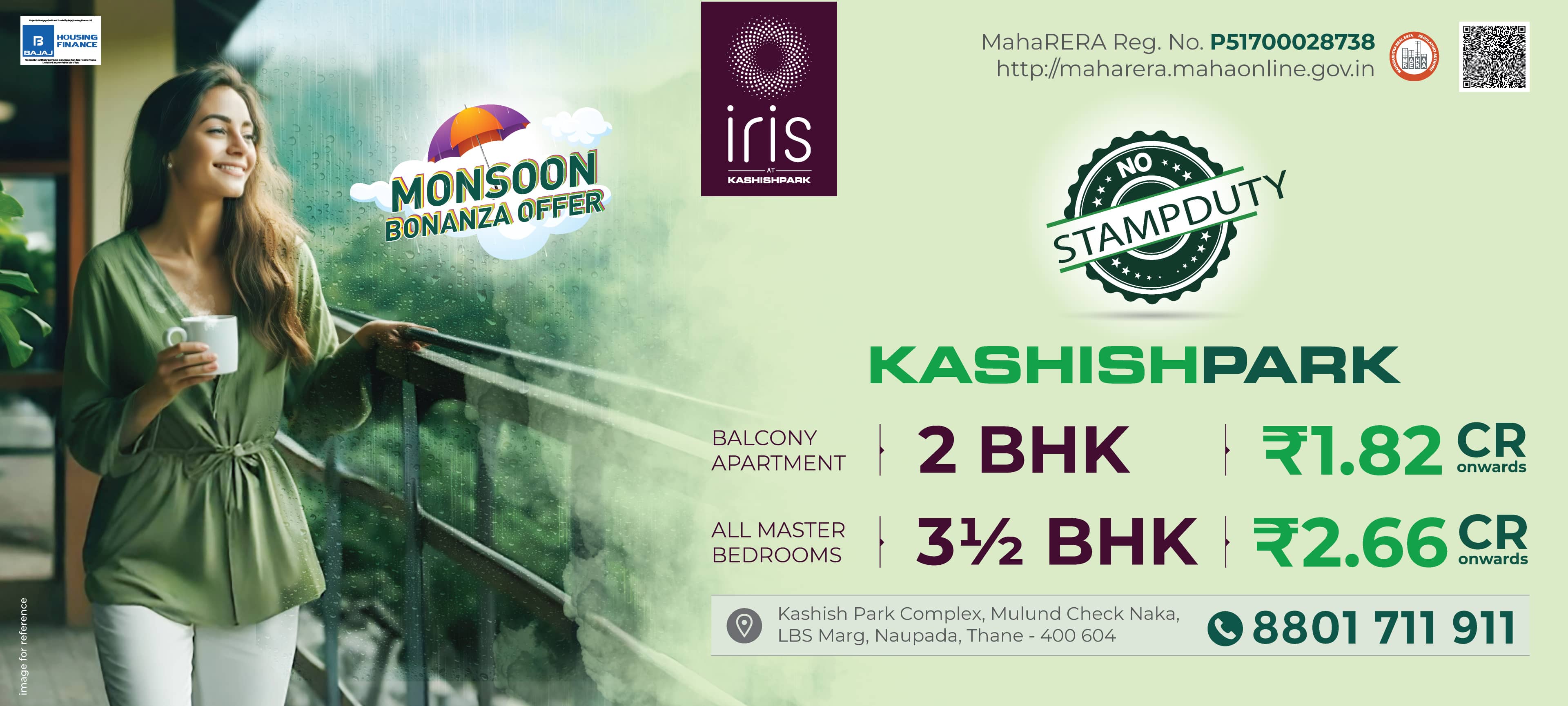 Iris Kashish Park Thane, 2 & 3 BHK Flats At Teen Hath Naka Thane